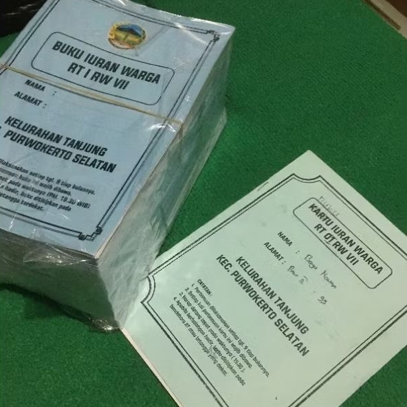 Jual BUKU SAKU TABEL IURAN BULANAN KARTU SIMPANAN LINGKUNGAN WARGA RT ...