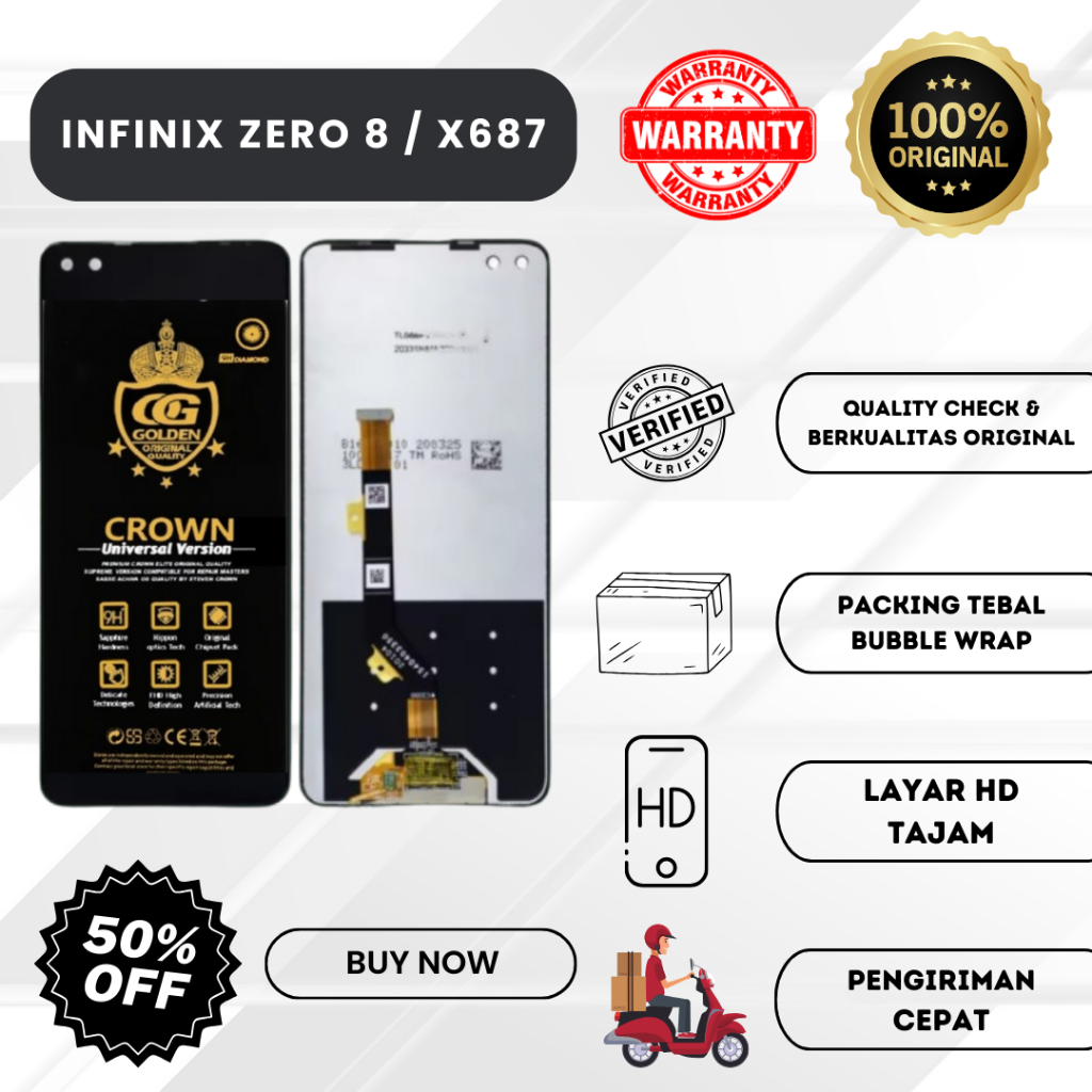 Jual LCD INFINIX ZERO 8 / X687 TOUCHSCREEN FULLSET COMPLETE ORIGINAL ...