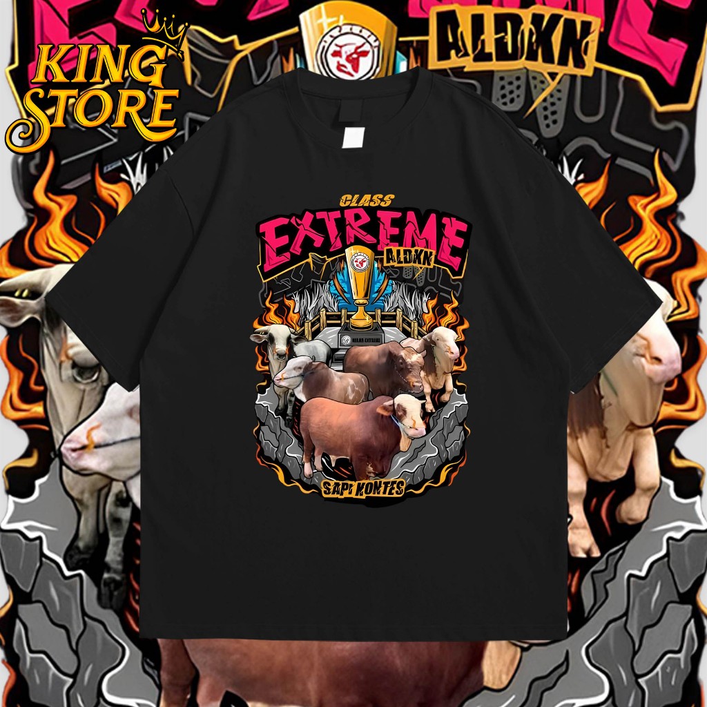 Jual Kaos sapi lembu keren kontes class extreme sablon DTF bisa COD ...
