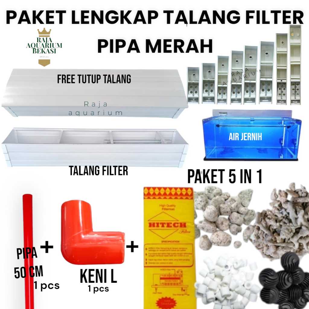 Jual PAKET LENGKAP TALANG FILTER AQUARIUM PIPA MERAH TAMPILAN TERBARU ...