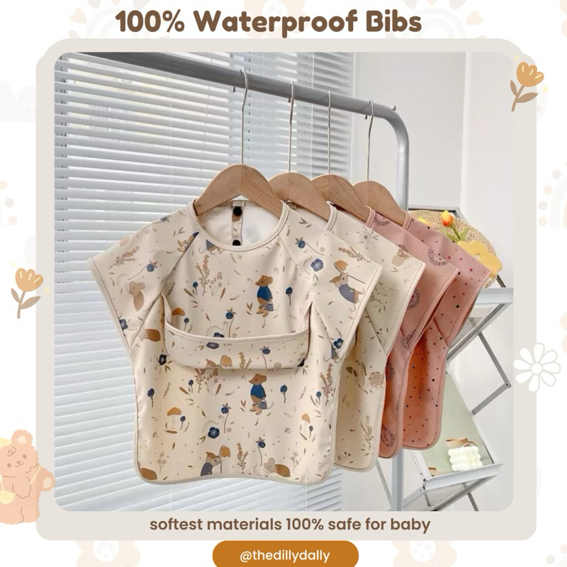 Jual Bibs Baby WATERPROOF 100 % Premium Import Celemek Bayi Anak Makan ...