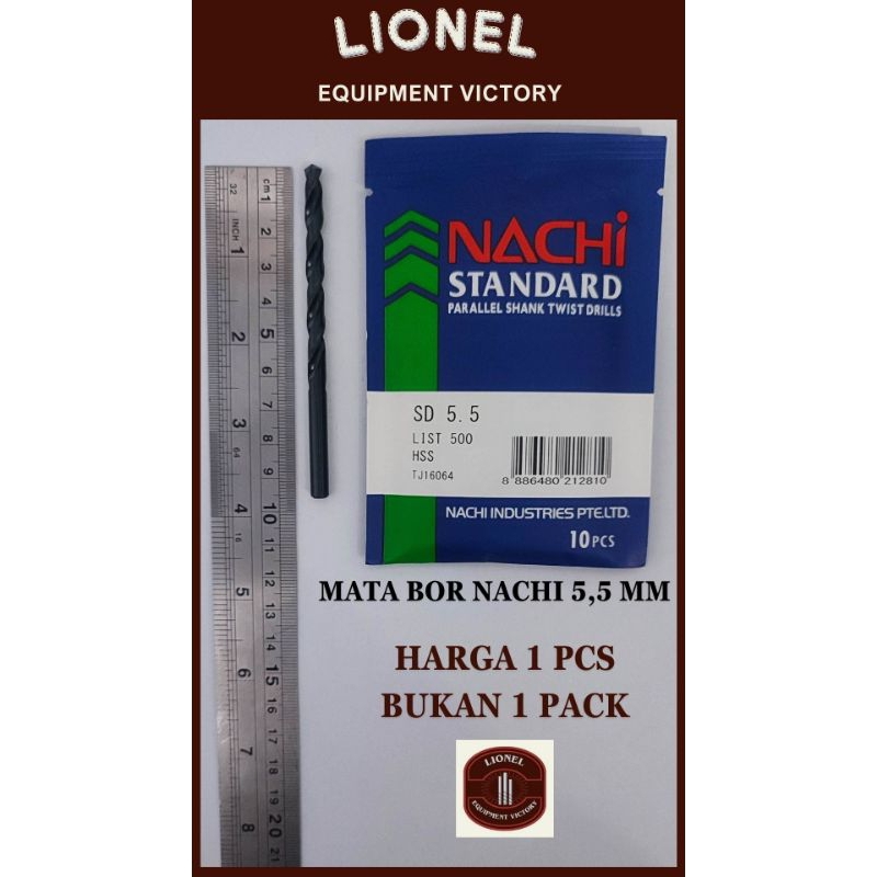 Jual NACHI 5,5mm Mata Bor Besi HSS - NACHI Mata Bor Besi HSS 5,5mm | Shopee Indonesia