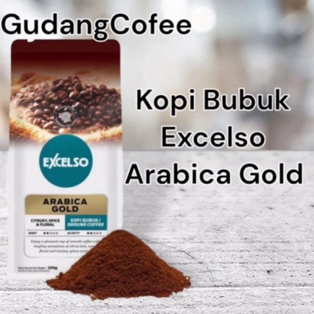 Jual Kopo Excelso Arabica Gold Bubuk 200g | Shopee Indonesia