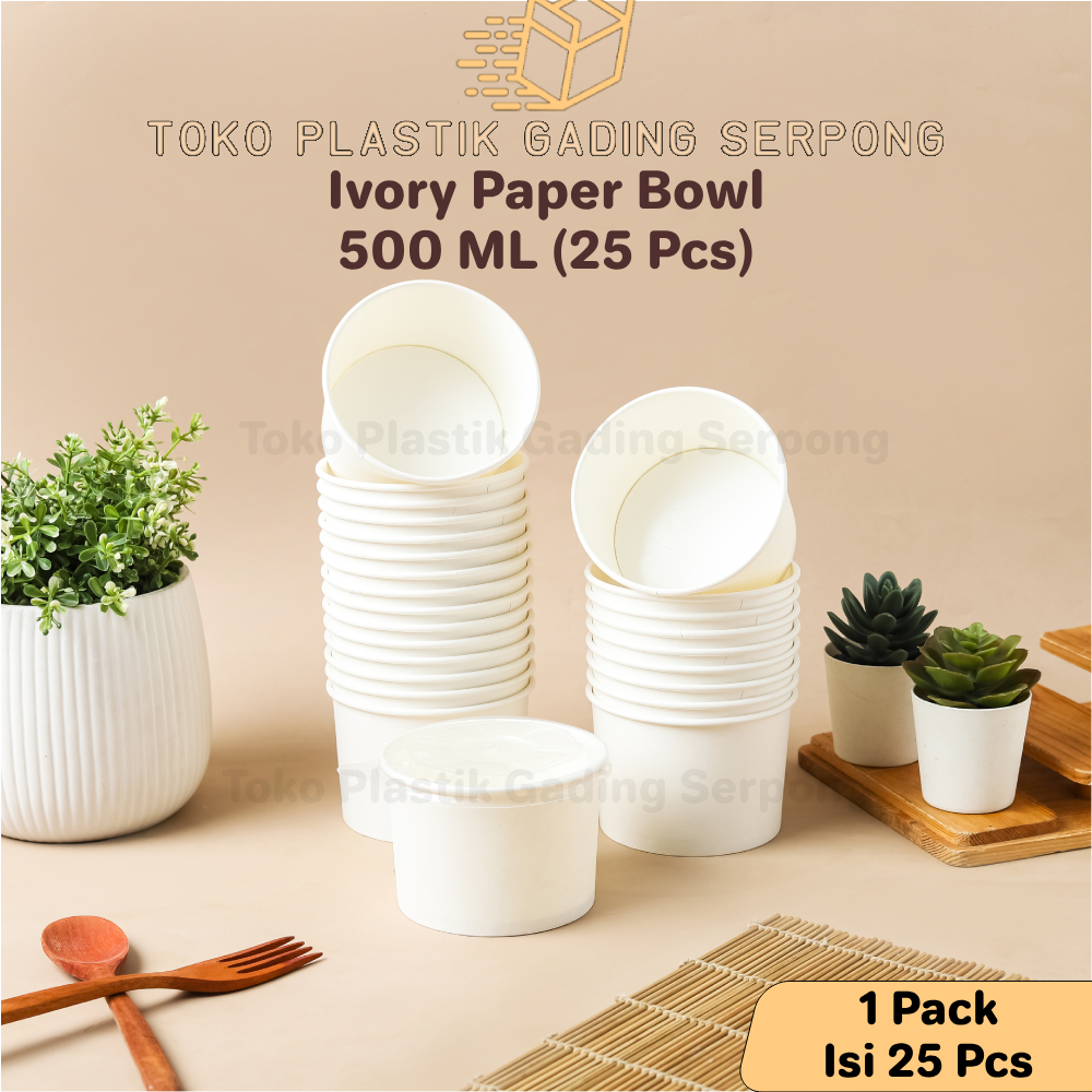 Jual Paper Bowl 500 ml / Rice Bowl Paper 500 ml / Paper Bowl 500ml 17 ...