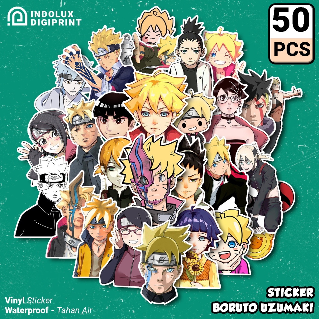 Jual Sticker Boruto Uzumaki 50 PCS Stiker Anime Naruto Jurnal Scrapbook ...