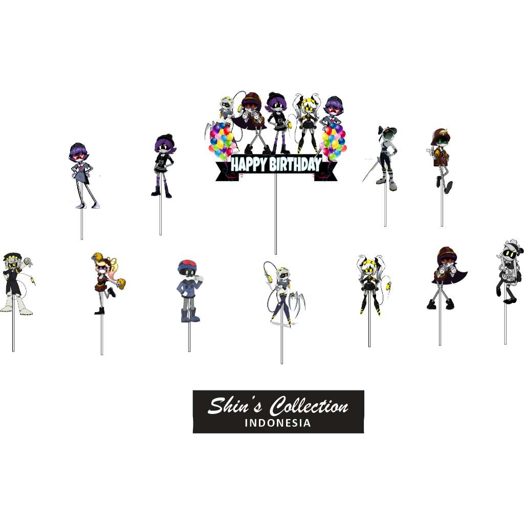 Jual Cake topper Murder Drones isi 12 pcs | Shopee Indonesia