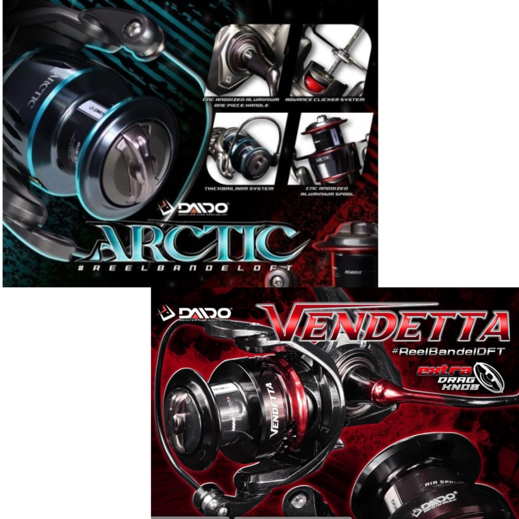 Jual Reel Daido Arctic / Vendetta Power Handle 1000 2000 3000 4000Rk ...