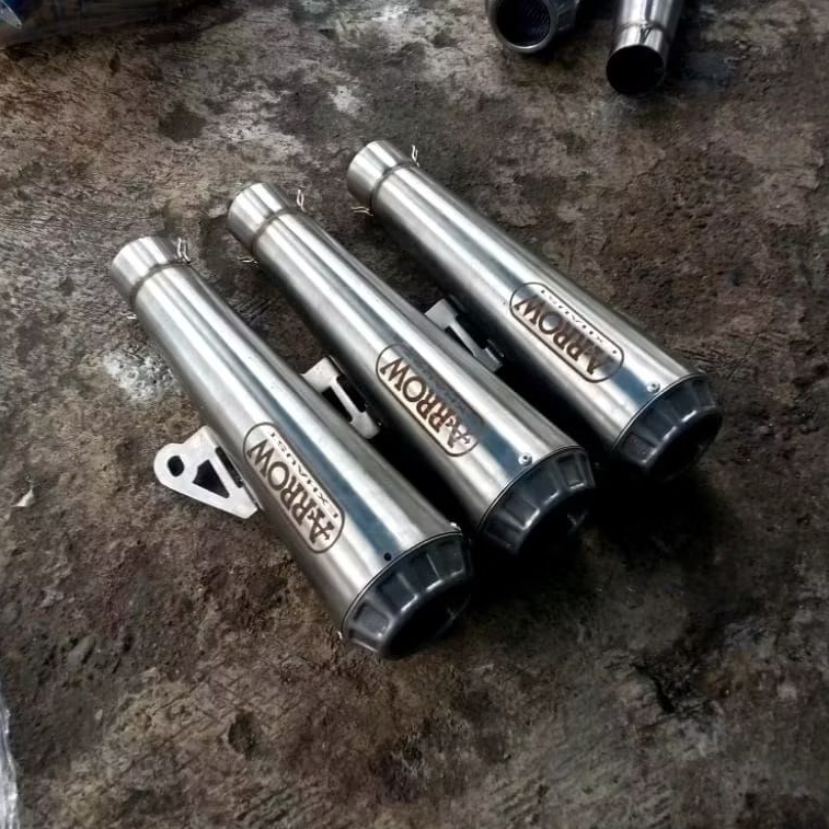 Jual Exhaust racing Arrow canister pipe only / Muffler Arrow only 51mm ...