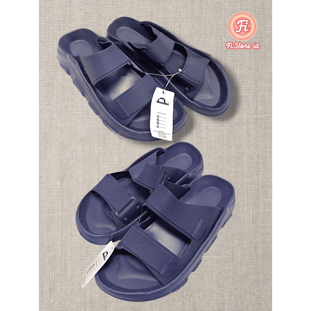 Jual Porto Sandal Slip-On Slop Pria Dan Wanita Dewasa Warna Biru By Fi ...