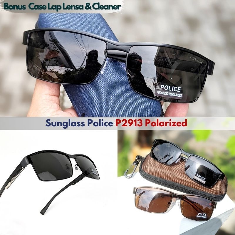 Jual Kacamata Hitam Police Sunglasses Pria Terpolarisasi Polarized Anti Radiasi UV400 P13 ...
