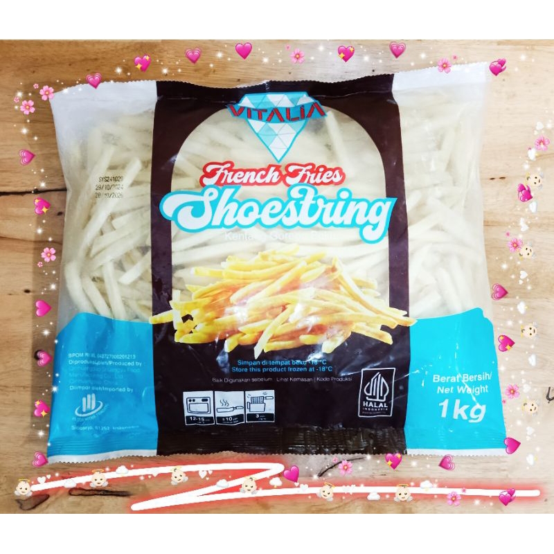 Jual KENTANG SHOESTRING CUT VITALIA 1KG / KENTANG GORENG | Shopee Indonesia