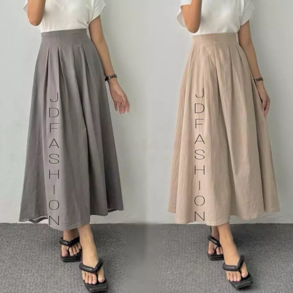 Jual Rok JOY Flare Panjang / Rok Panjang Wanita | Shopee Indonesia