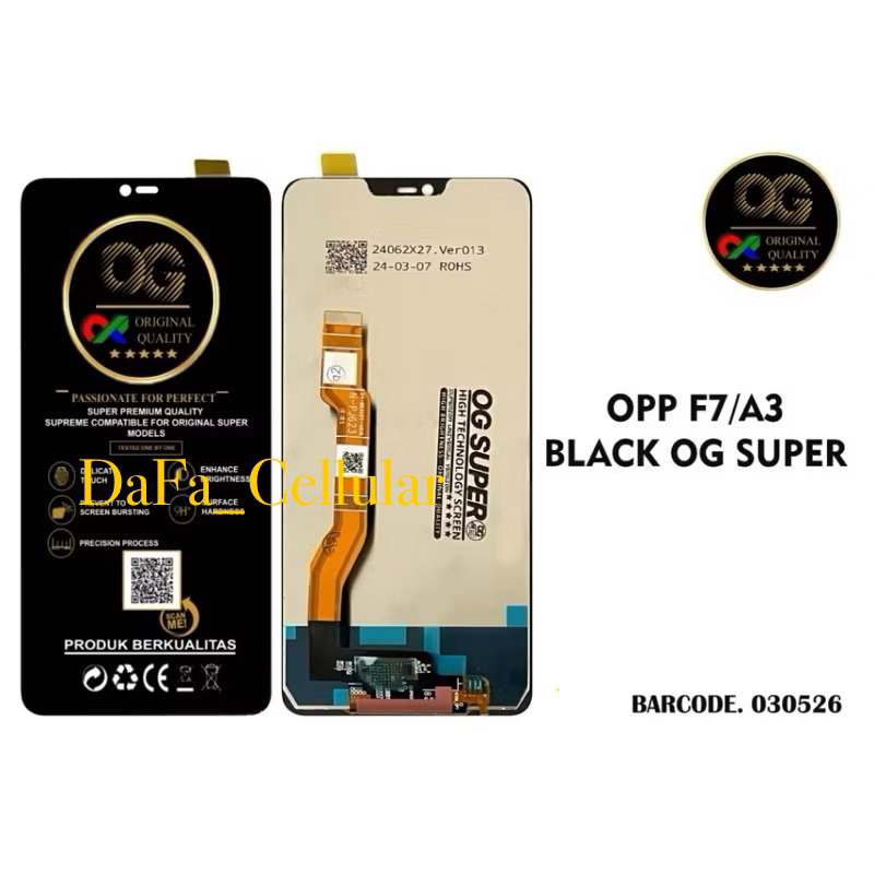 Jual [ORI OG] LCD OPPO F7 / OPPO A3 FULLSET BLACK | Shopee Indonesia