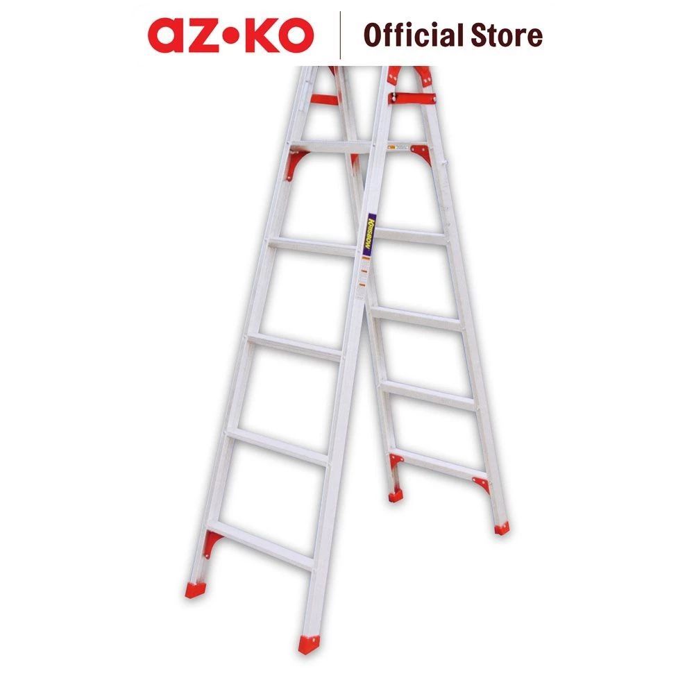 Jual AZKO Krisbow Tangga Aluminium 2 In 1 6 Step | Shopee Indonesia
