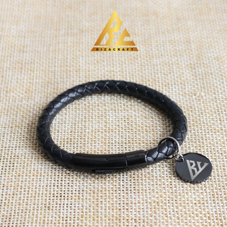 Jual Gelang Kulit Pria Wanita Keren Hitam ASLI Original Aesthetic ...