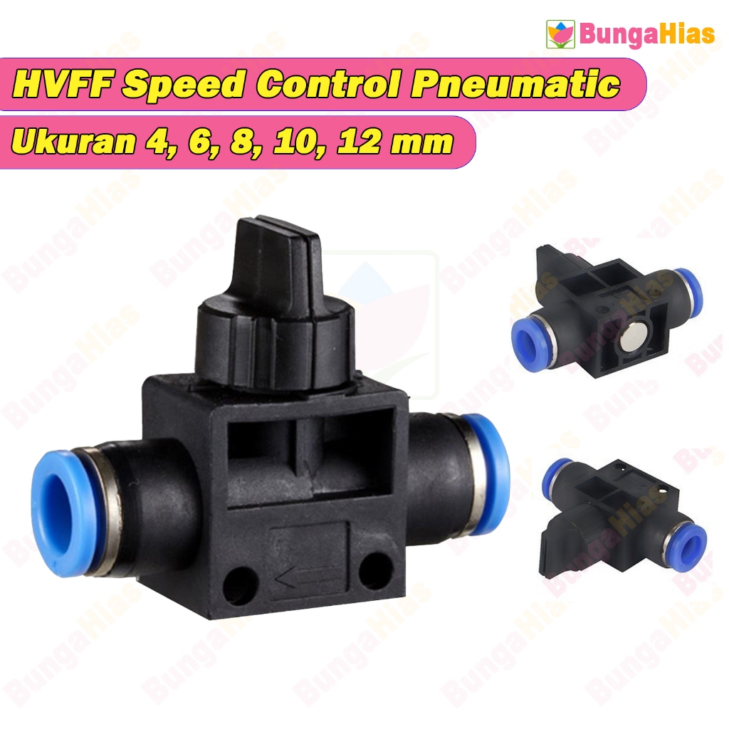 Jual HVFF Quick Flow Control Valve 4 6 8 10 12 14 16 mm Fitting Pneumatic Kran Slip Lock Selang ...