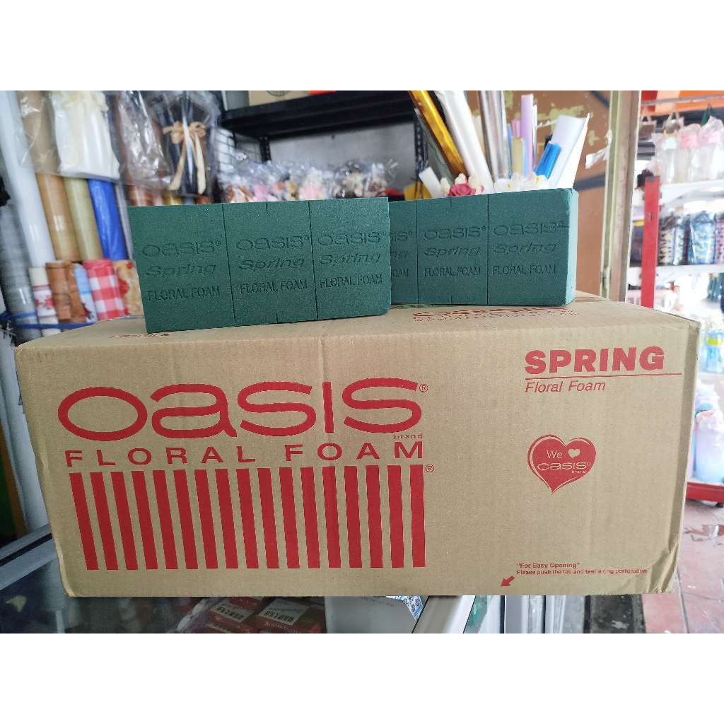 Jual Floral Foam Busa Bunga OASIS SPRING (23x10,5x7,5 Cm) | Shopee ...