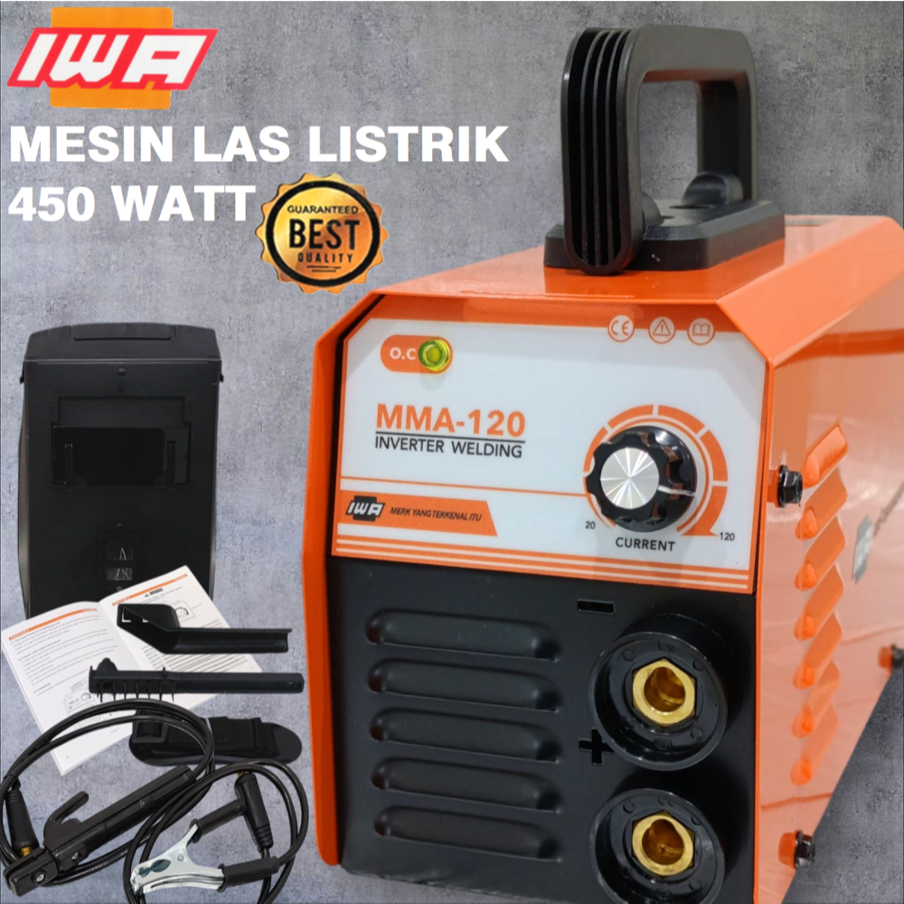 Jual IWA Mesin Las Listrik 450W Travo Trafo Las Inverter MMA-120A IGBT Las Pagar Kanopi Welding ...