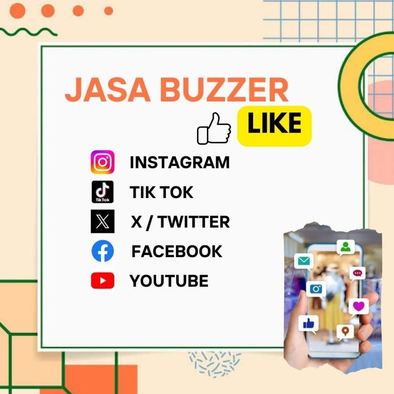 Jual jasa buzzer like media sosial | Shopee Indonesia