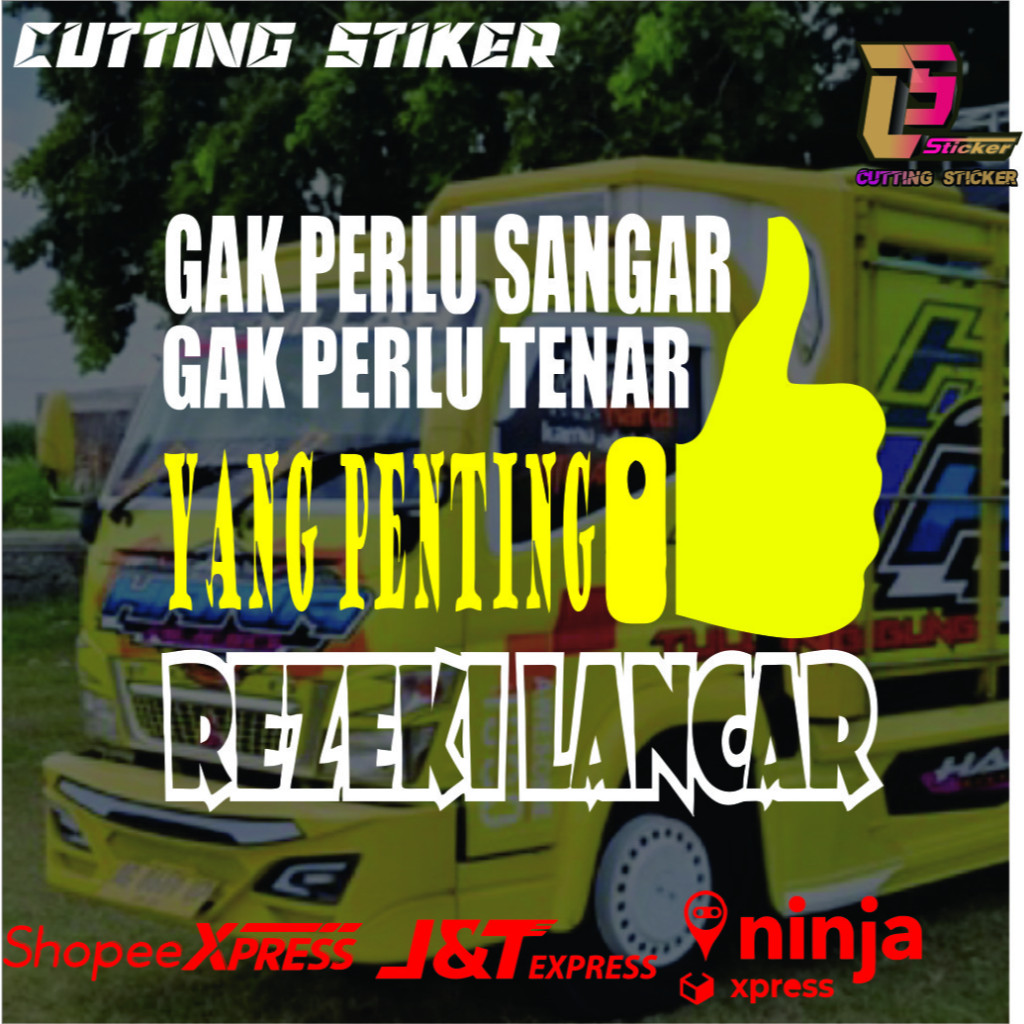 Jual stiker mobil terbaru tulisan kata-kata GAK PERLU SANGAR GAK PERLU ...