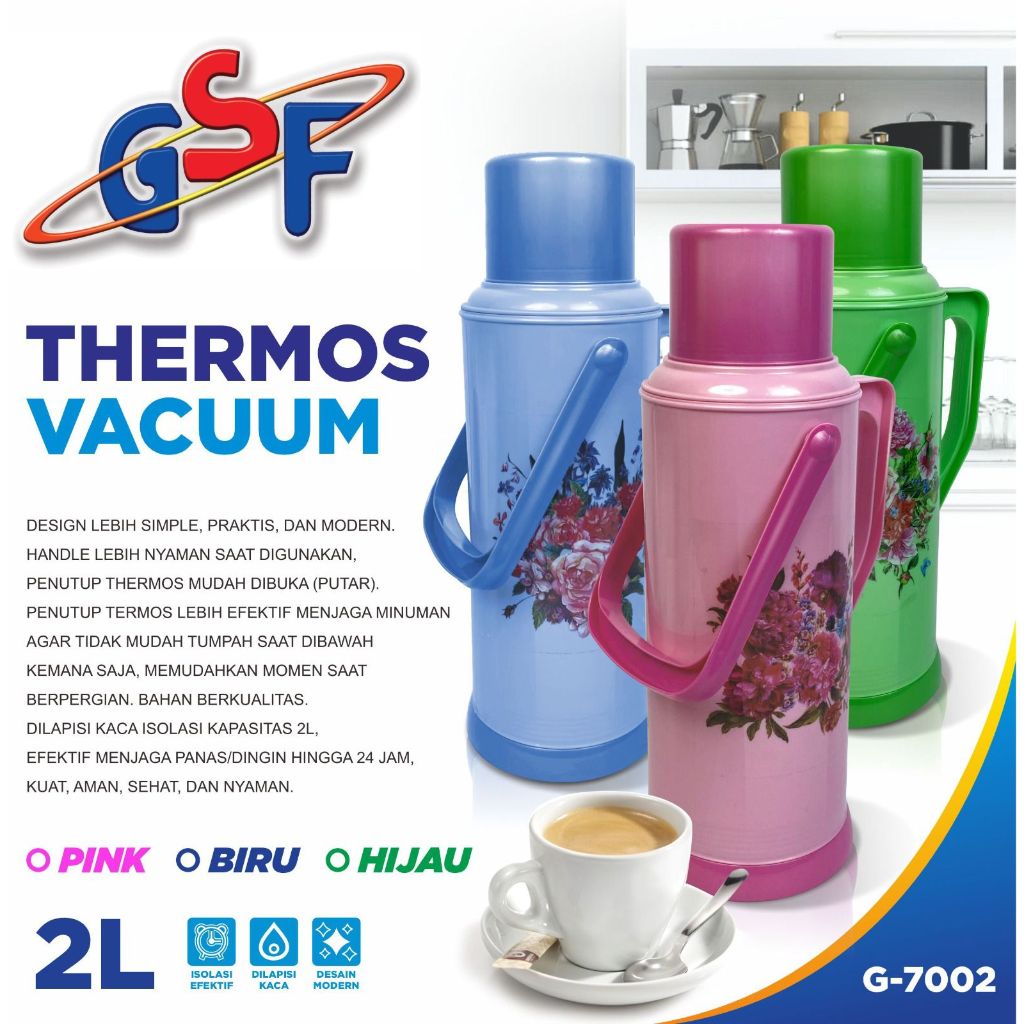 Jual Thermos Vacuum Flask Jumbo - Termos Air Panas Dingin Kapasitas 2 ...