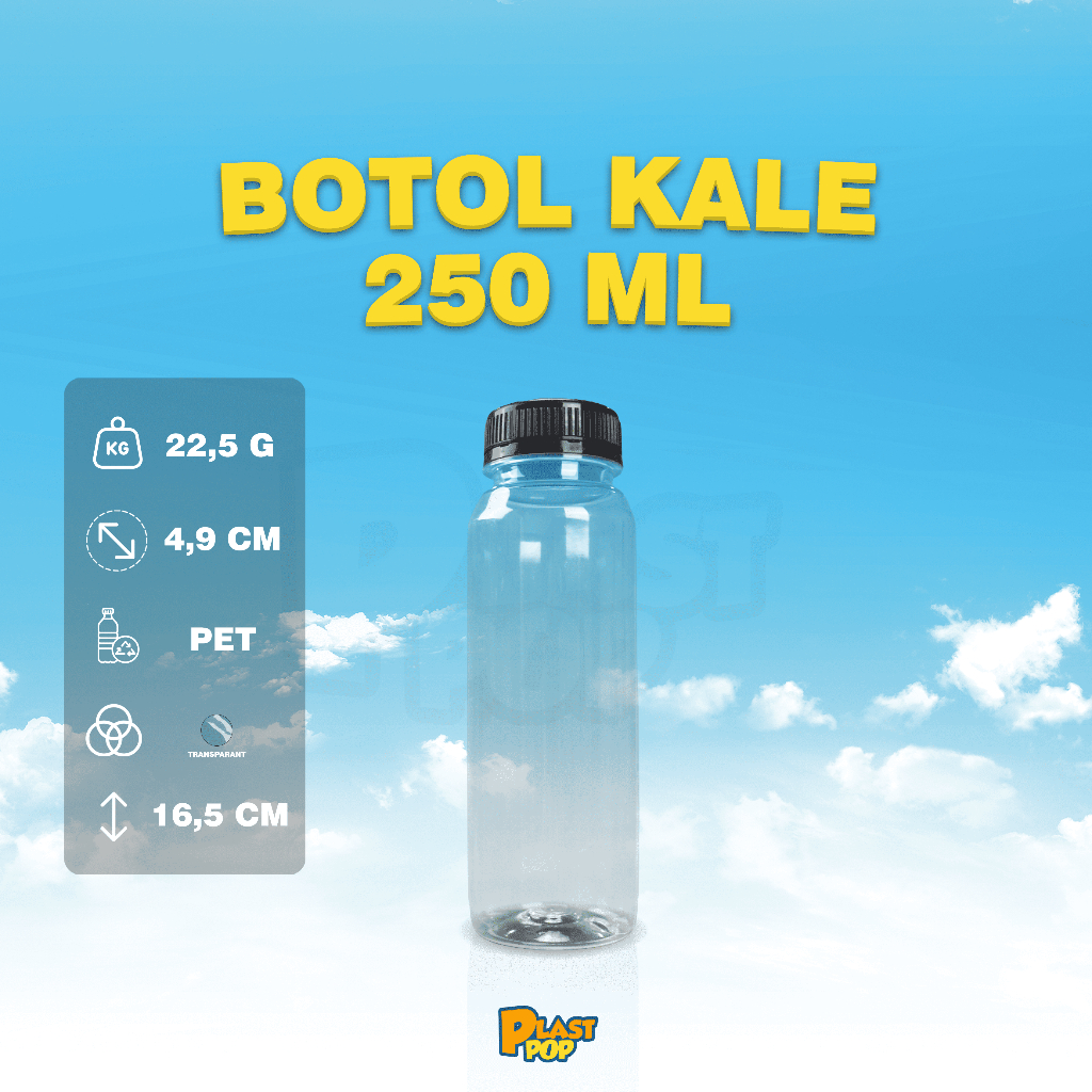 Jual (Instant & Same Day) Botol Plastik PET Kale 250 ml Murah / Botol Jus 250 ml | Shopee Indonesia