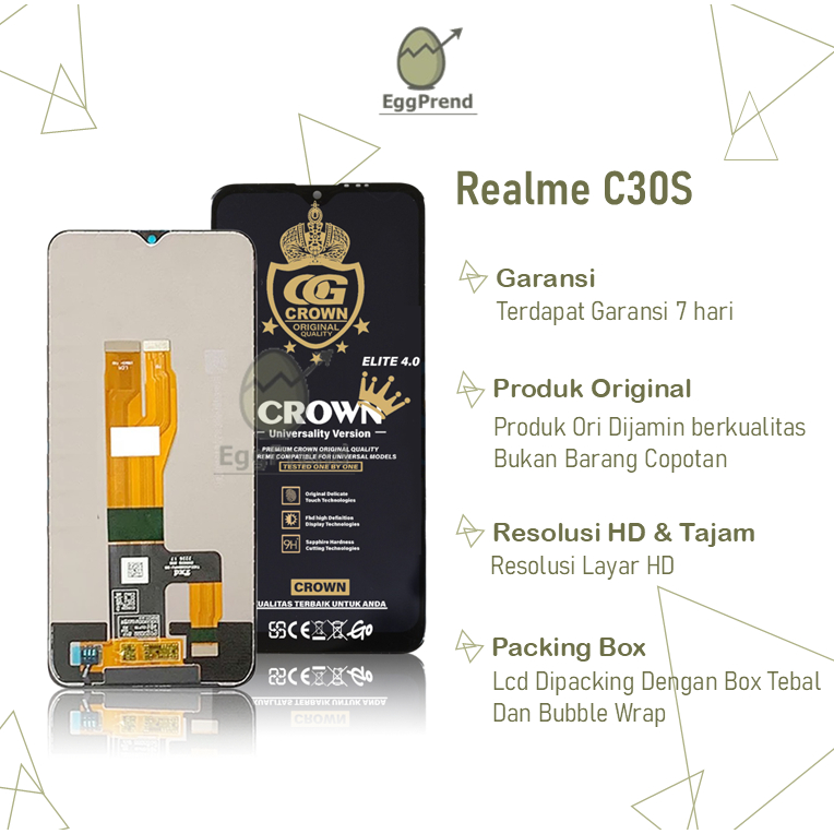 Jual LCD TOUCHSCREEN REALME C30S / C33S / RMX3690 ORIIGNAL COMPLETE ...