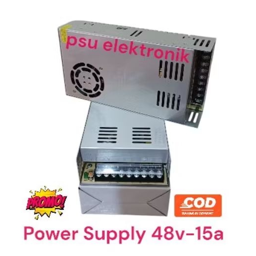 Jual switching power supply PSU 48v 15A high quality 48 volt 15 ampere fan kipas PLC DC motor ...