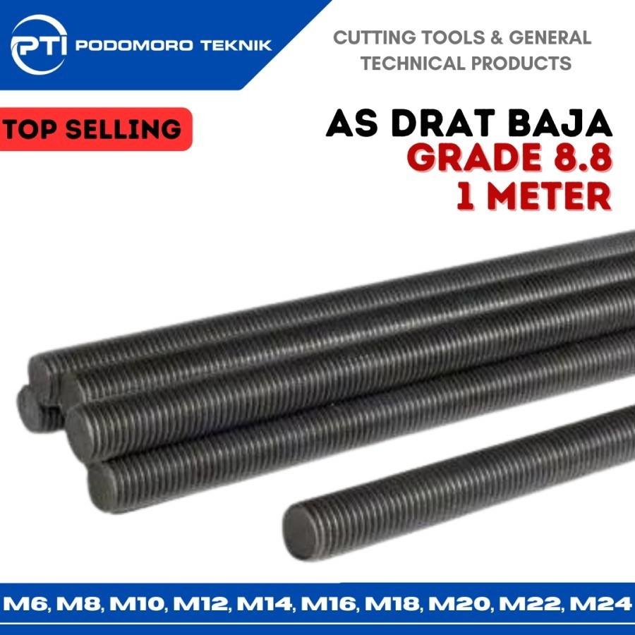 Jual As Drat Hitam BAJA M18 Grade 8.8 As Drat Hitam Baja M18 | Shopee ...