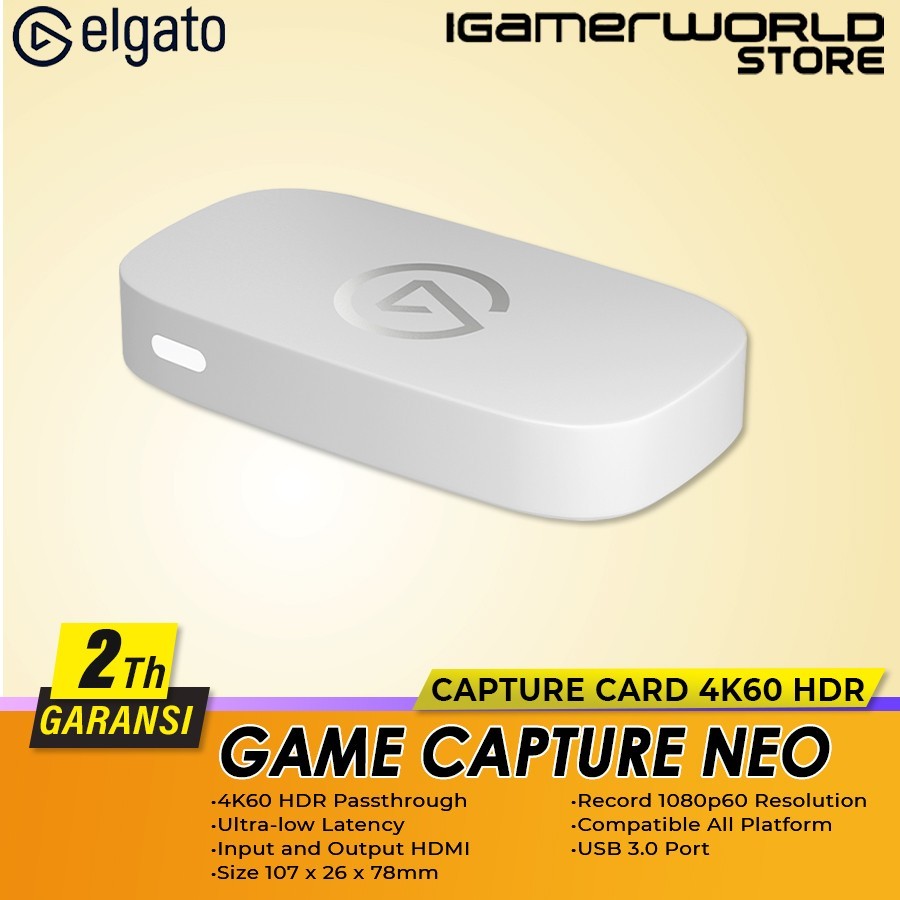 Jual Elgato GAME CAPTURE NEO 4K60 HDR Capture Card Game Capture for ...