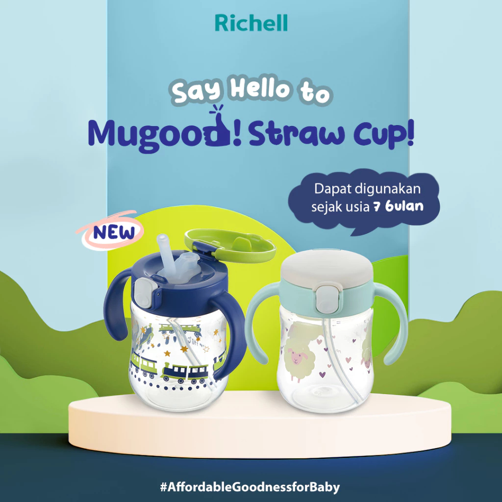 Jual RICHELL MUGOOD STRAW CUP BOTOL MINUM / DIRECT DRINKING CUP / FULL ROTATED DRINKABLE CUP ...