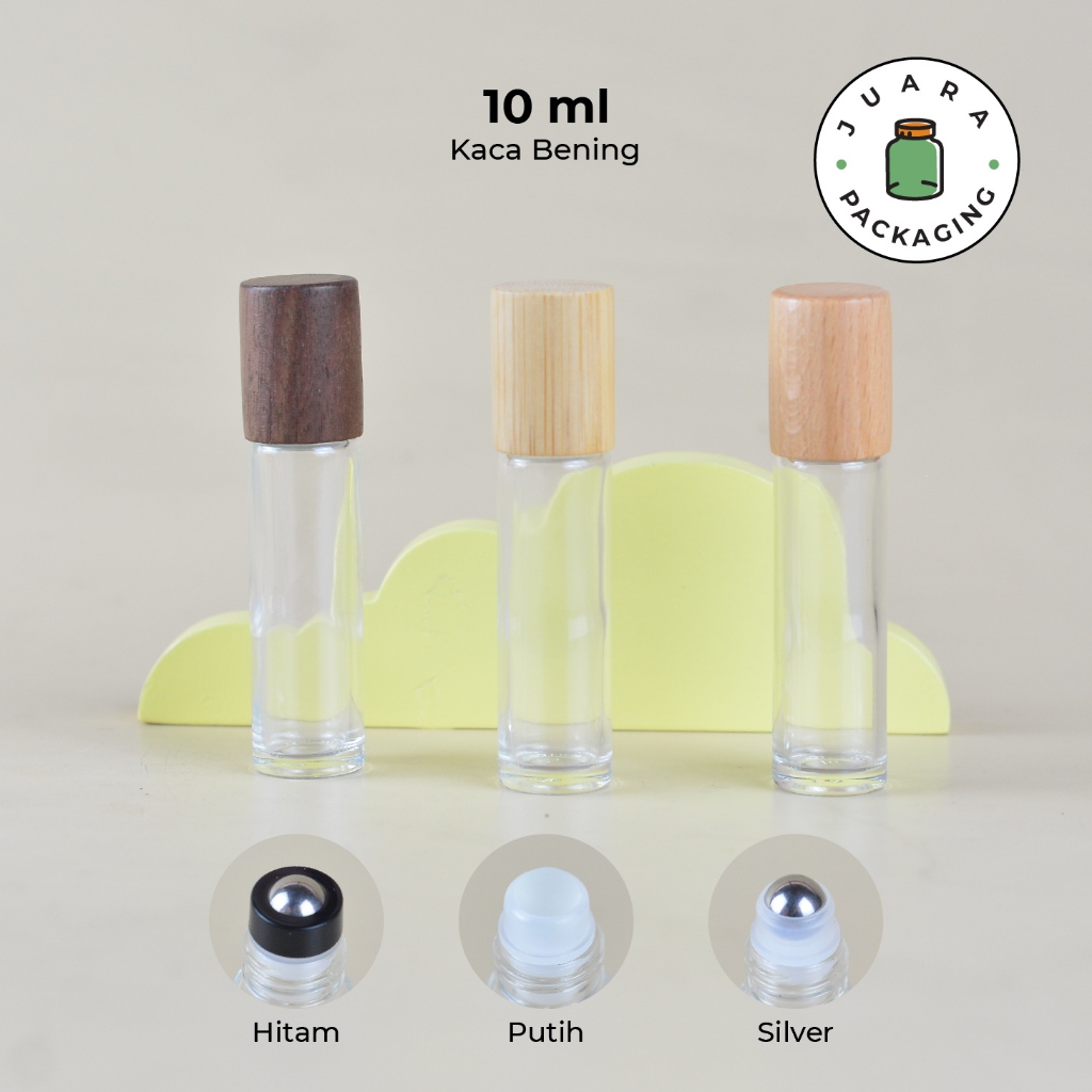 Jual Botol Kaca Roll On 10ml – Botol Parfum Bening Transparan Clear ...