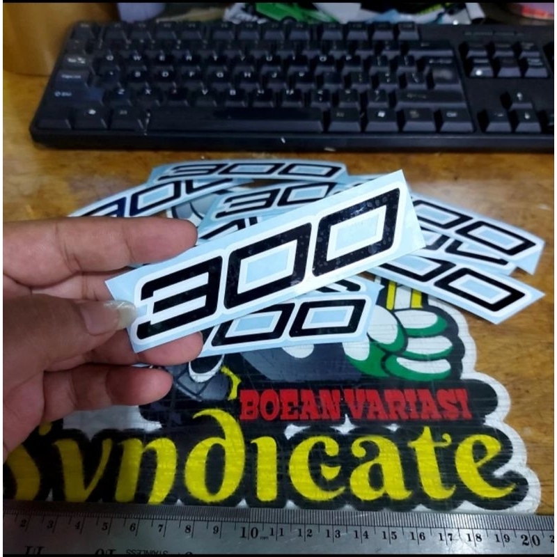 Jual Cutting sticker kawasaki 300cc tulisan 300 ninja 300 kawasaki ...
