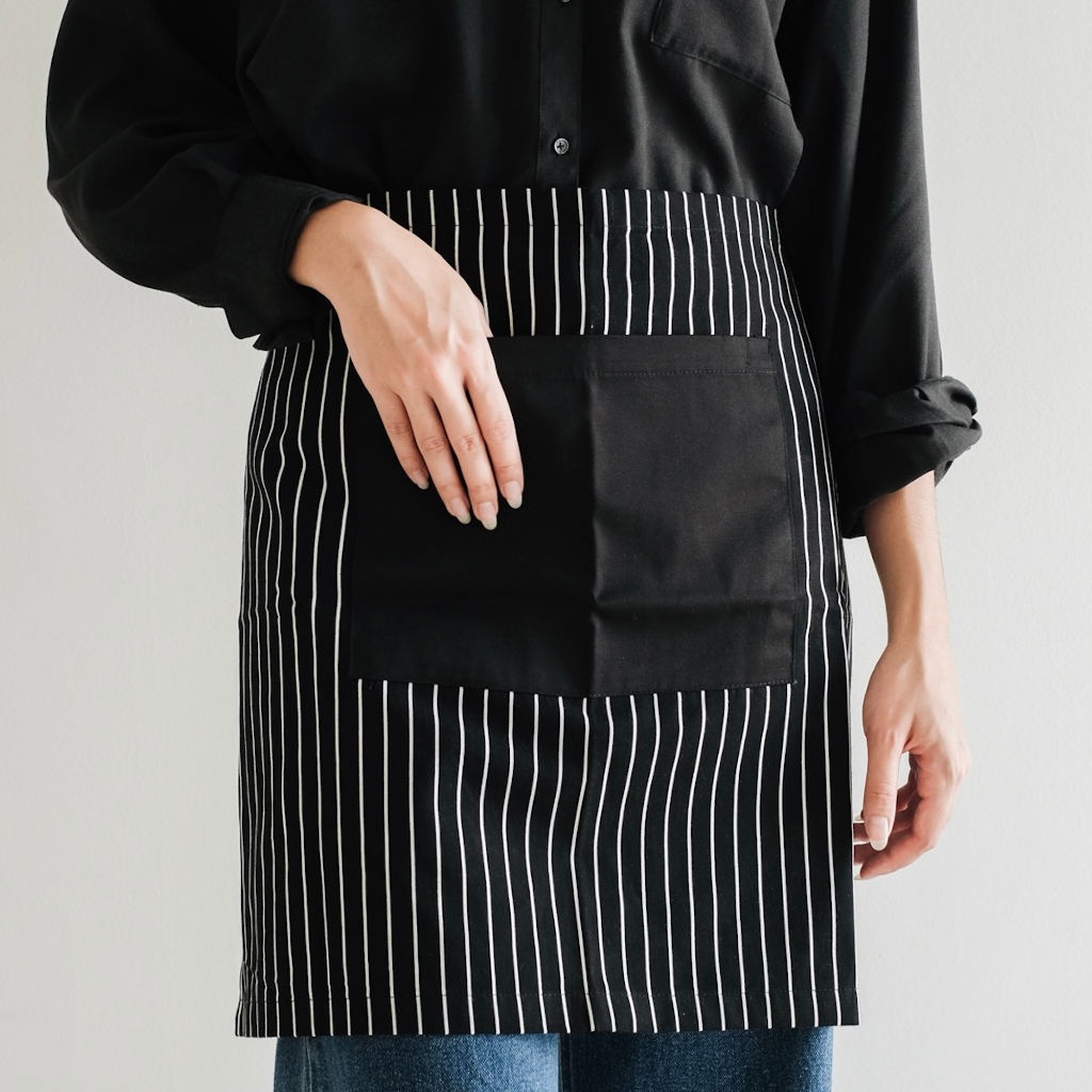 Jual Chef Series Small STRIPE Series Half Pendek Apron - Hitam | Shopee ...