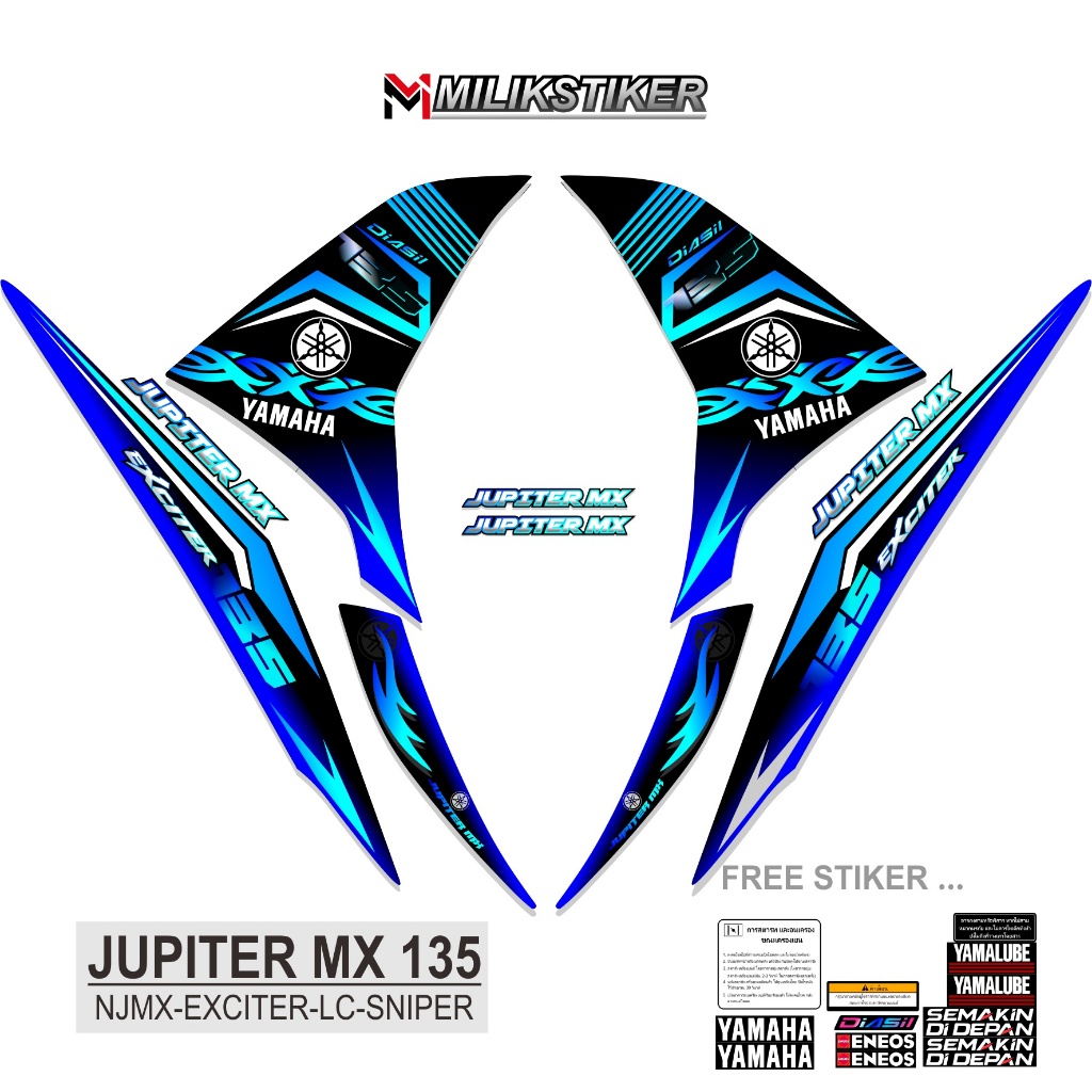 Jual STRIPING JUPITER MX NEW 135 MOTIF (014) EXCITER SPESIAL EDITION ...