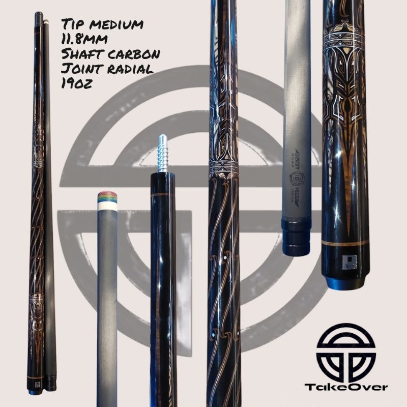 Jual Little Monster Carbon Fiber Pool Play Cue White Emperor & Phoenix ...
