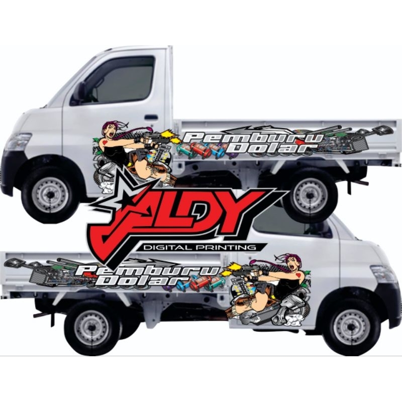 Jual STICKER PRINTING/ DECAL MOBIL PICK UP GRAN MAX READY STOCK BISA ...