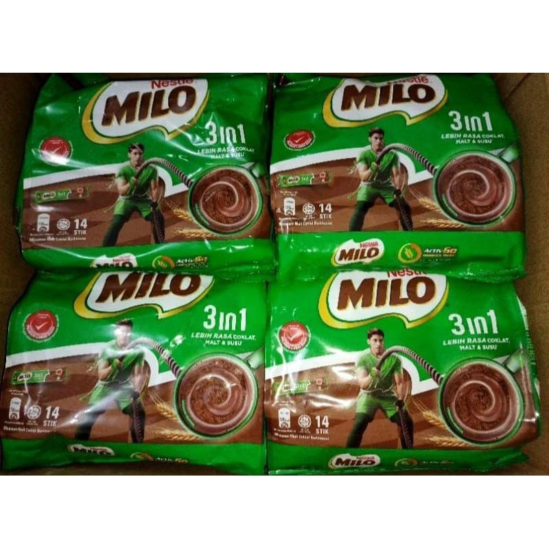 Jual Milo 3IN1 IMPORT ISI 14 SACHET HALAL | Shopee Indonesia