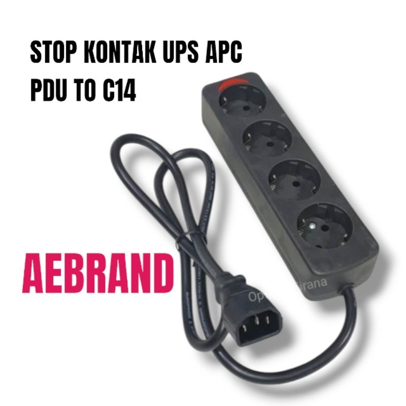 Jual AEBRAND KABEL COLOKAN CONVERTER STOP KONTAK C-14 UPS APC PDU ...