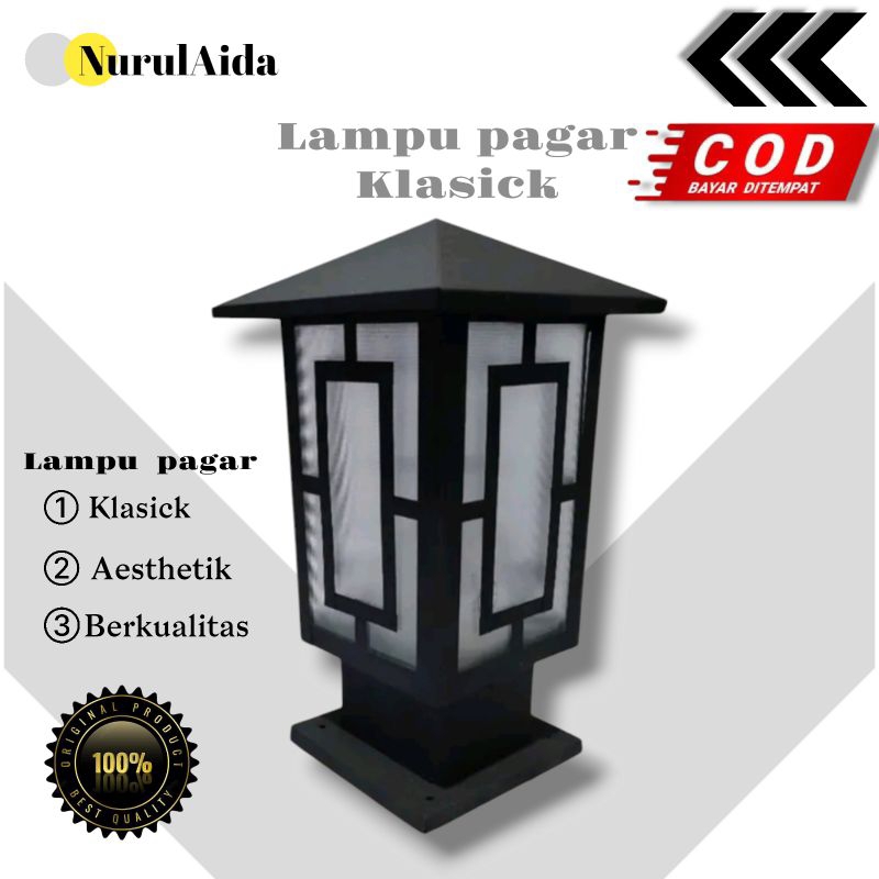 Jual LAMPU PILAR, LAMPU TAMAN, LAMPU PAGAR OUTDOOR MODEL BINGKAI ...