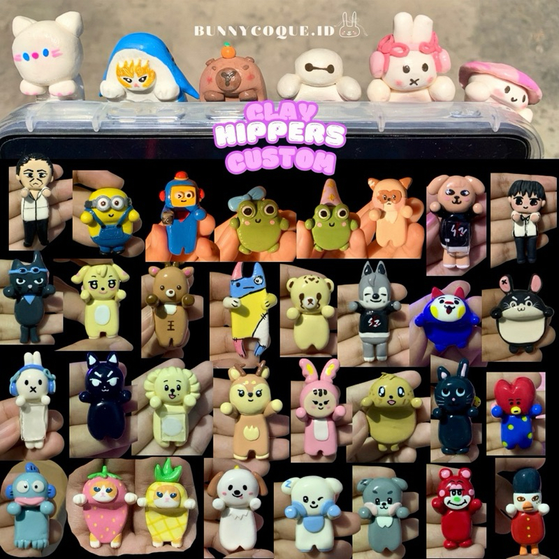 Jual Phone Hippers| Clay Hippers Custom (Handmade) miffy capybar ...