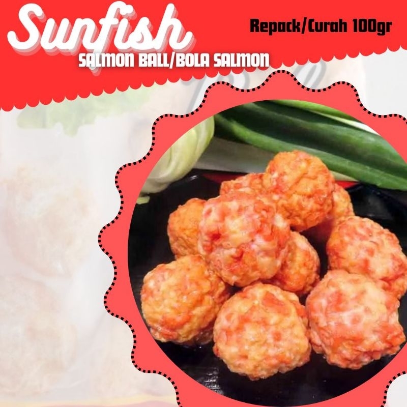 Jual REPACK-SUNFISH Bola Salmon 100gr Halal Enak Beku Frozen Baso Suki ...
