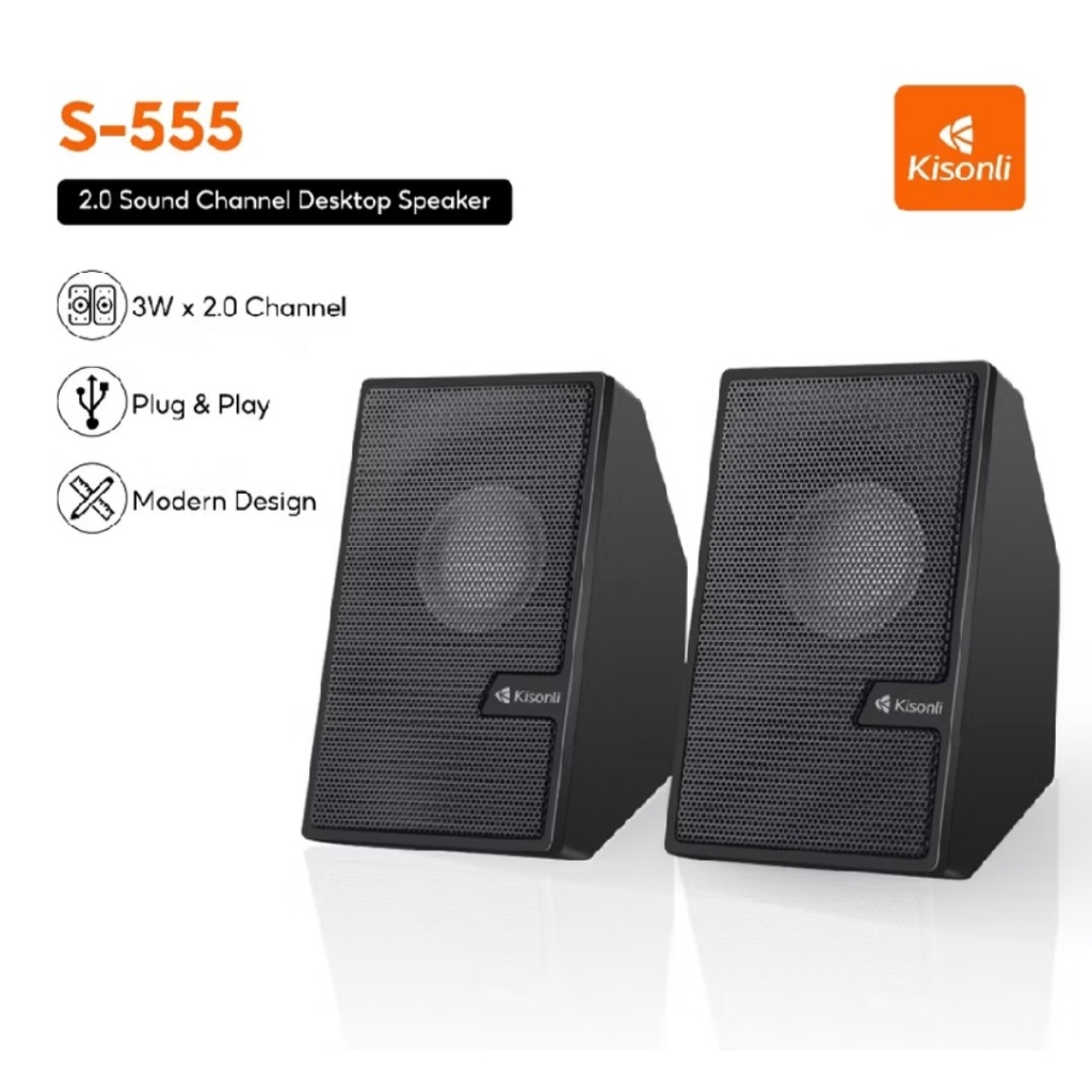 Jual KISONLI Speaker Gaming Laptop / Komputer S555 Strong Bass | Shopee Indonesia