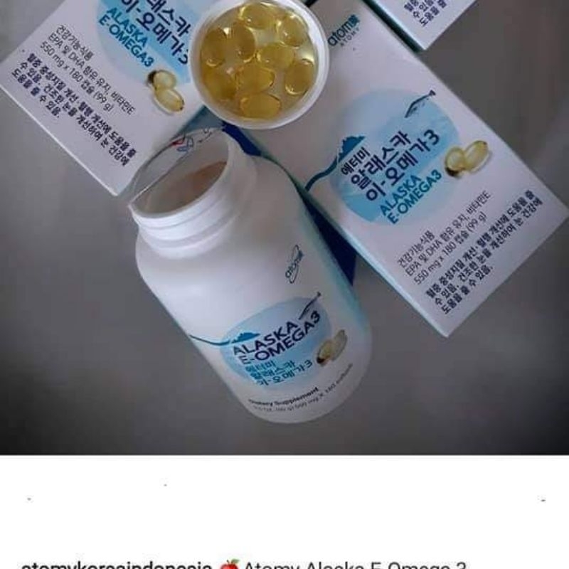 Jual ATOMY ALASKA E - OMEGA 3 isi 180 softgels original Korea ready ...
