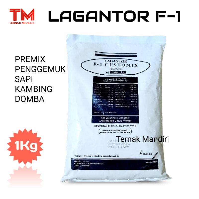 Jual LAGANTOR F1 1KG Premix Penggemukan sapi kambing domba Mineral multivitamin | Shopee Indonesia
