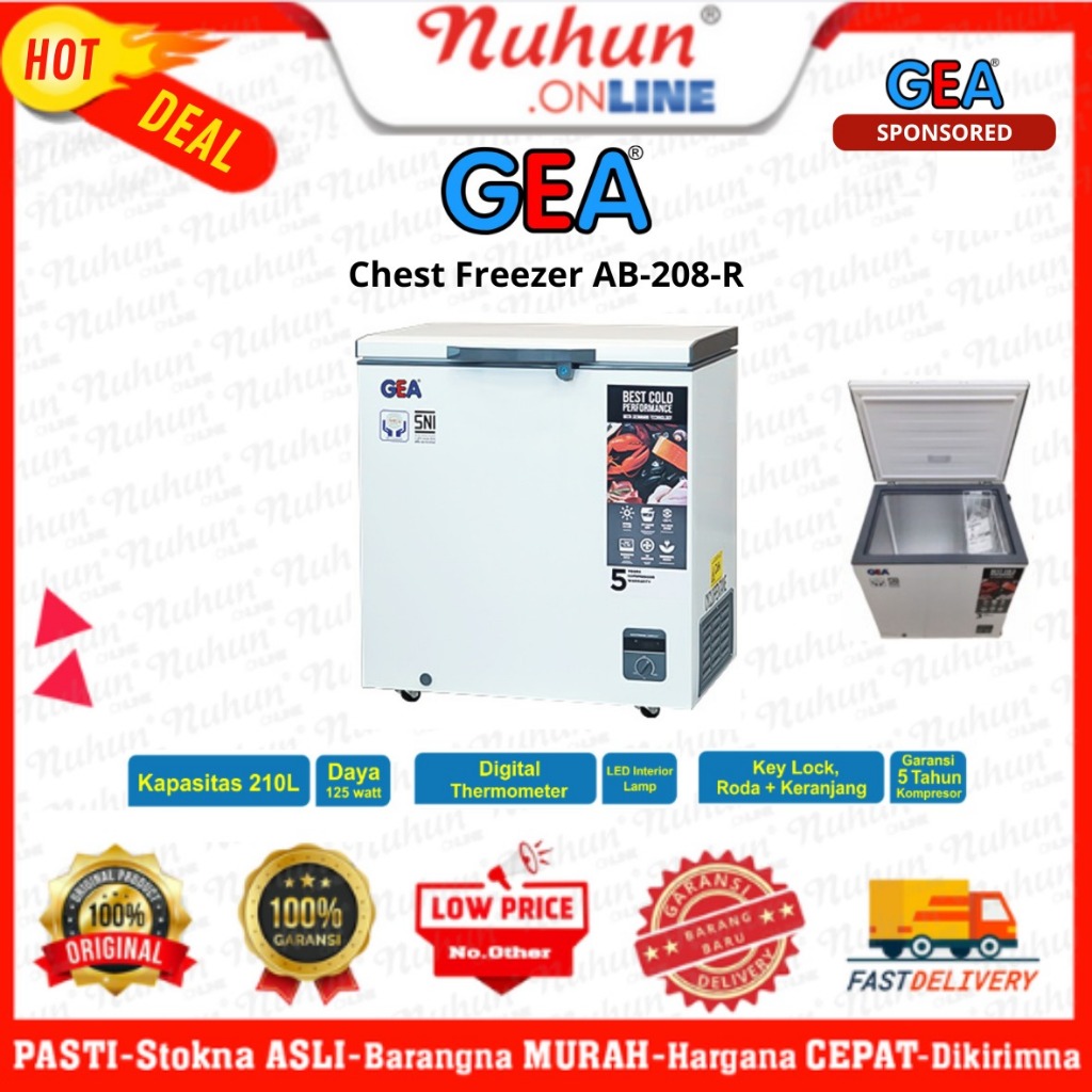 Jual GEA Chest Freezer AB-208-R 210 Liter | Shopee Indonesia