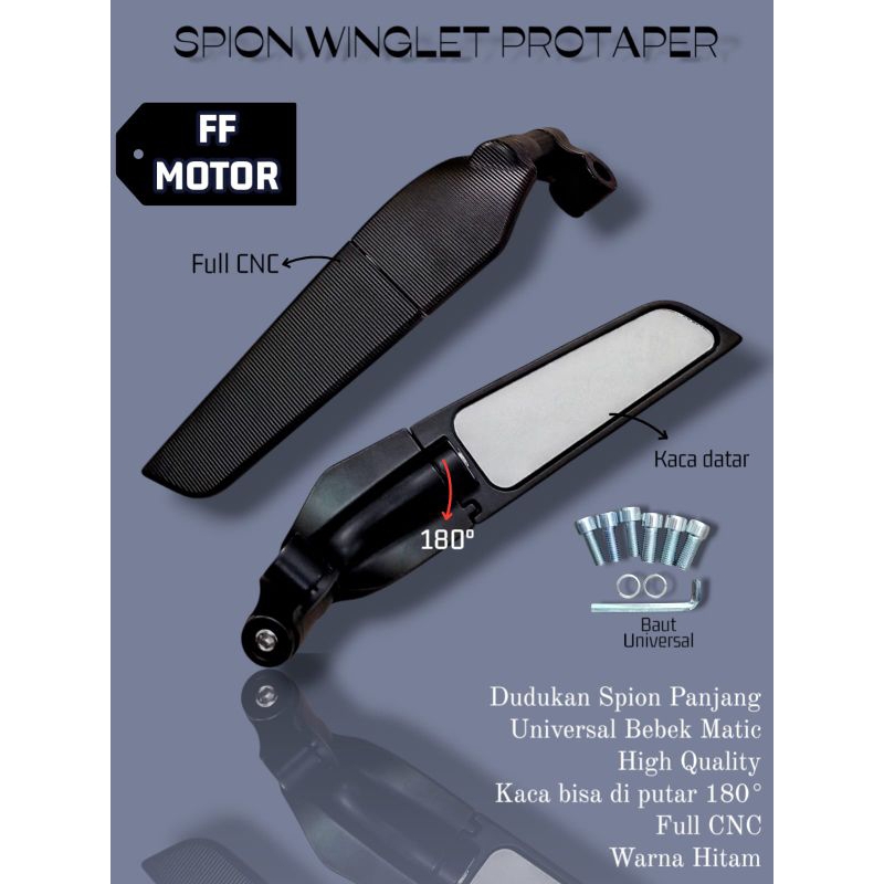 Jual Spion Winglet Universal Nmax Aerox Lexi Beat Matic Bebek | Shopee ...