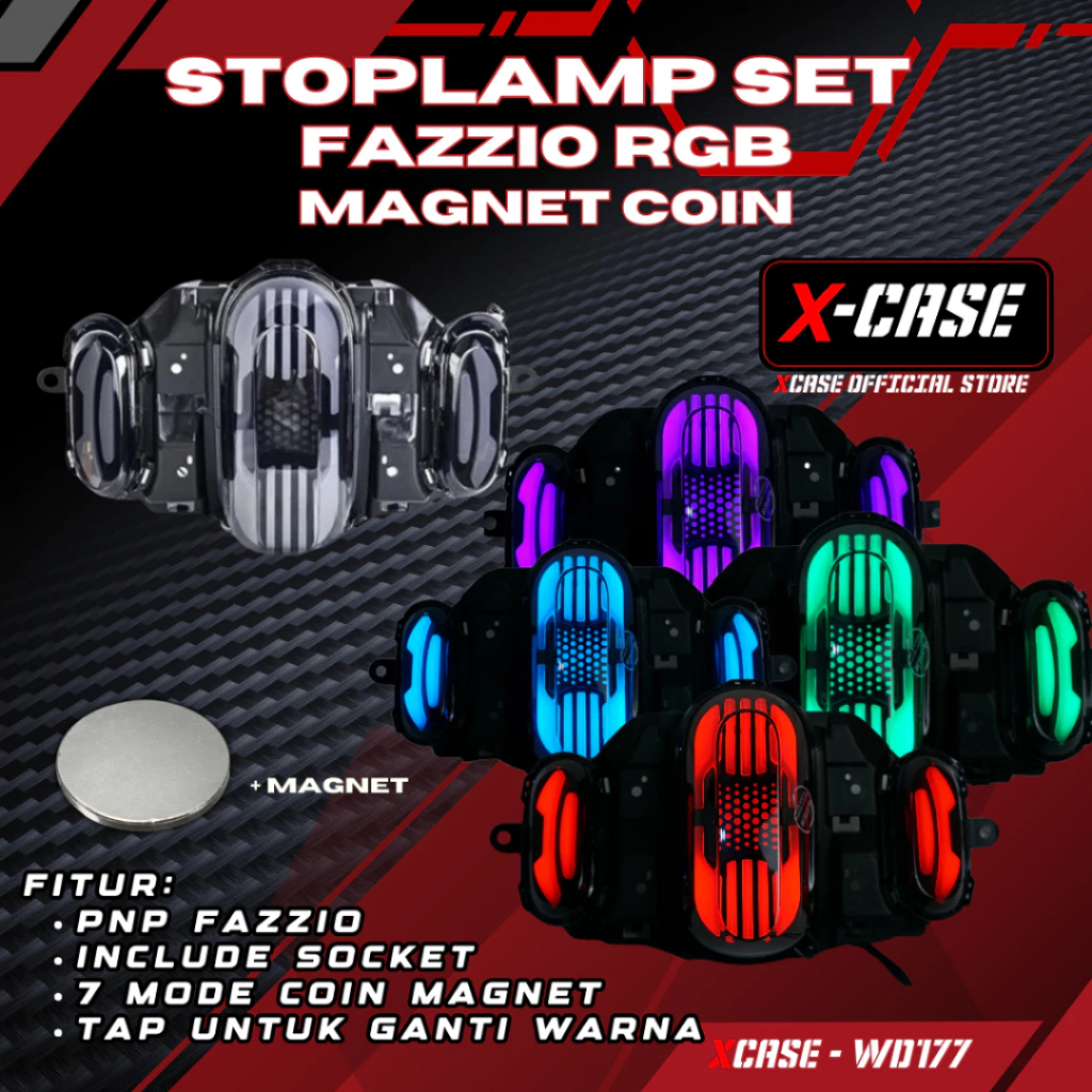 Jual Lampu Stop Fazzio+Sein RGB 7 Warna/Mode New Stoplamp Fazzio+Sen ...
