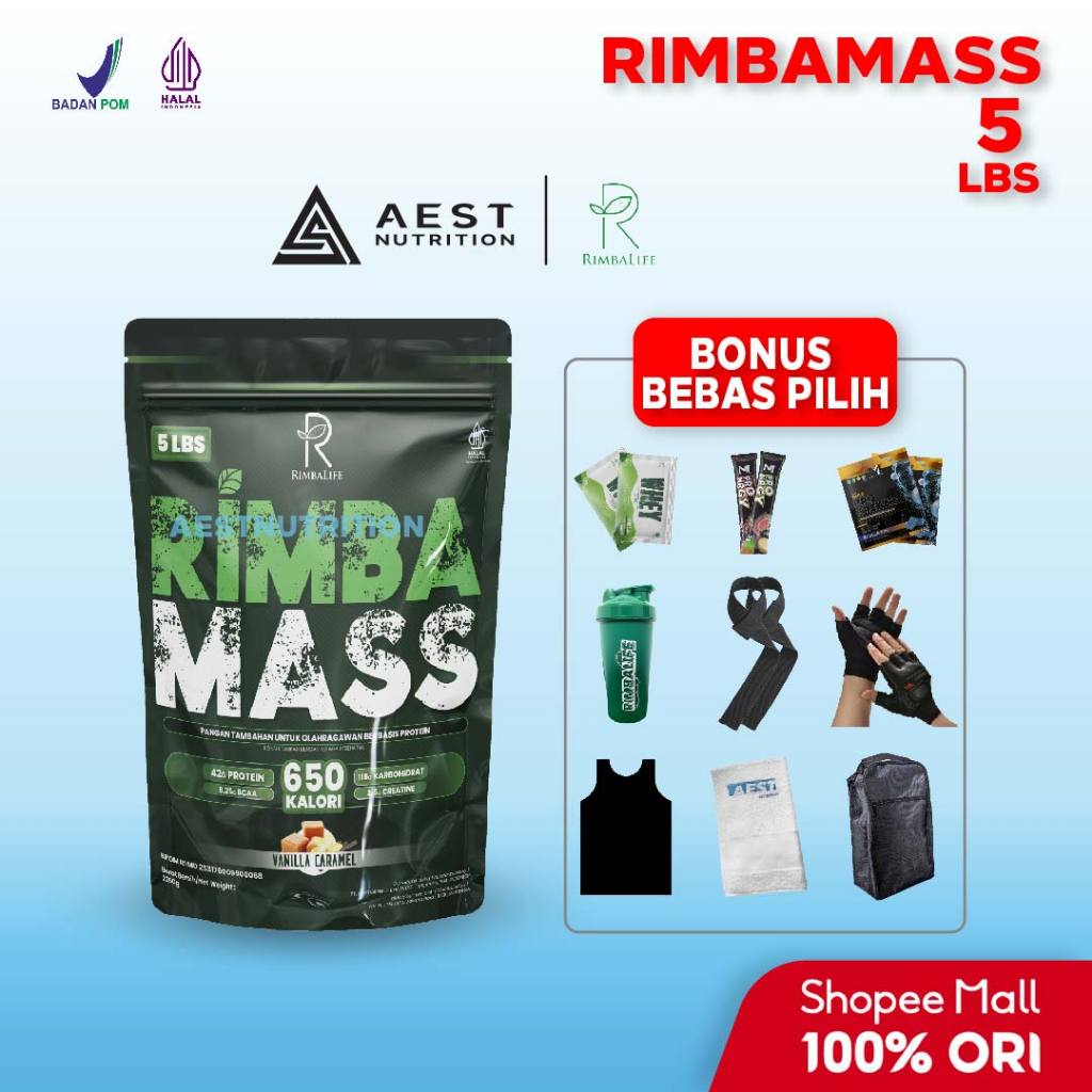 Jual Rimbalife Rimba Mass Gainer 5 lbs Susu Protein Bulking Penambah ...