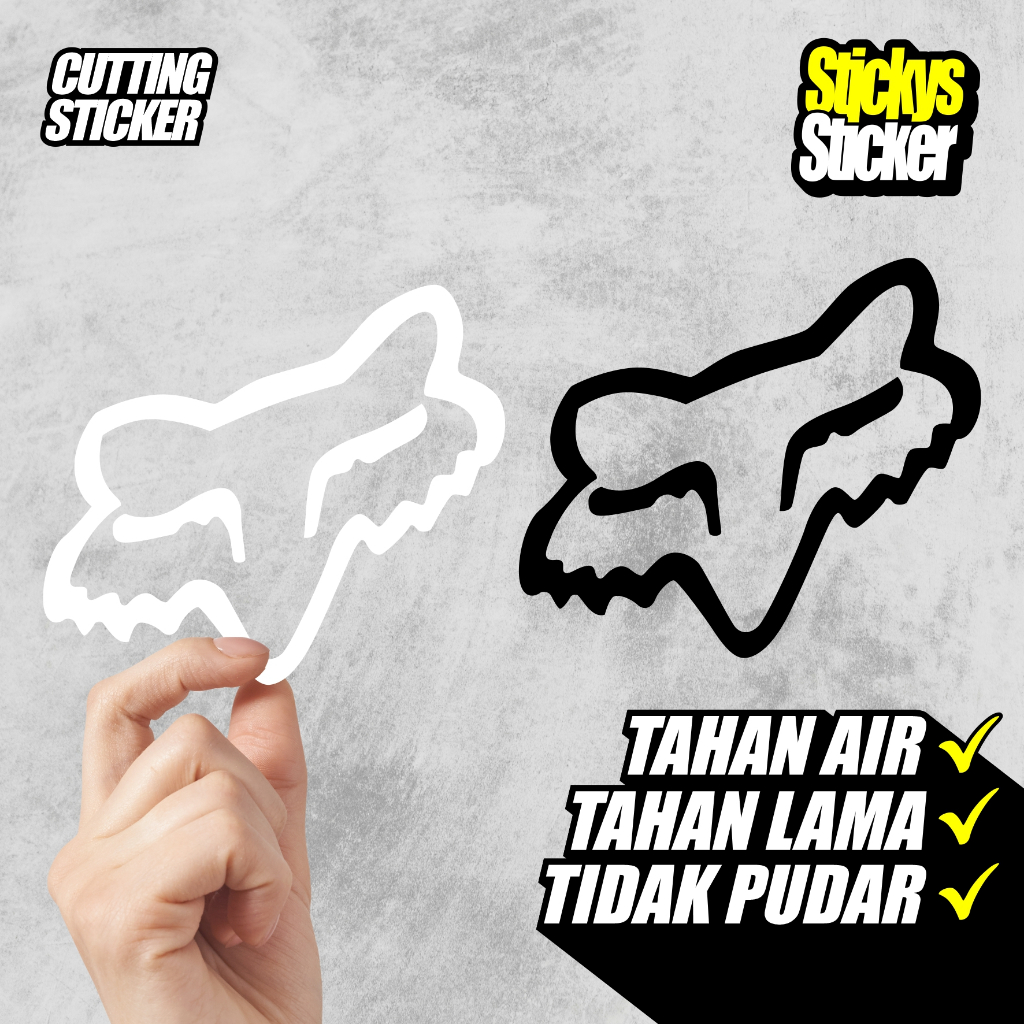 Jual Sticker logo FOX cutting sticker FOX 6 pilihan warna dan ukuran ...